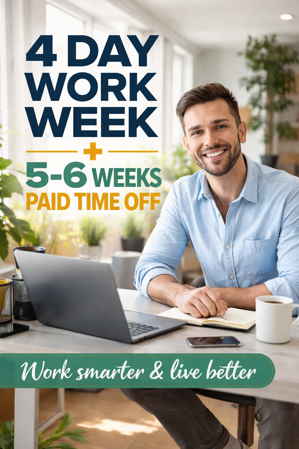 Why I Run a 4 Day Work Week With Reduced Hours and 5 to 6 Weeks of PTO